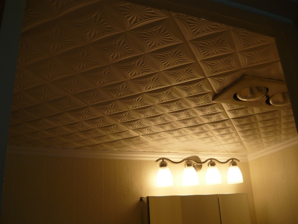 ANTIQUE PAINTED STYROFOAM TIN LOOK CEILING TILES 20x20 DIFFERENT COLORS ...