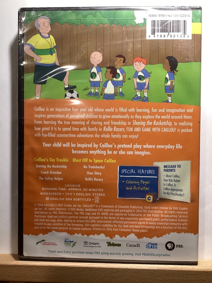 Caillou: Fun & Games with Caillou (DVD) 841887021265| eBay