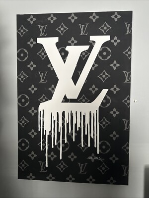 EPIC LOUIS VUITTON MONOGRAM LV DRIPPING CANVAS PAINTING! | eBay
