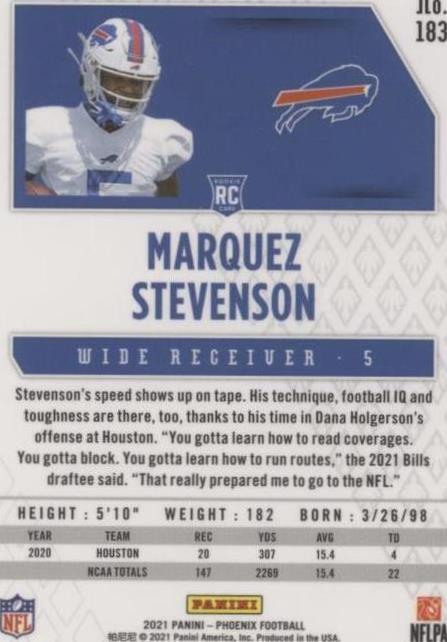 2021 Panini Phoenix Marquez Stevenson #183 for sale | eBay