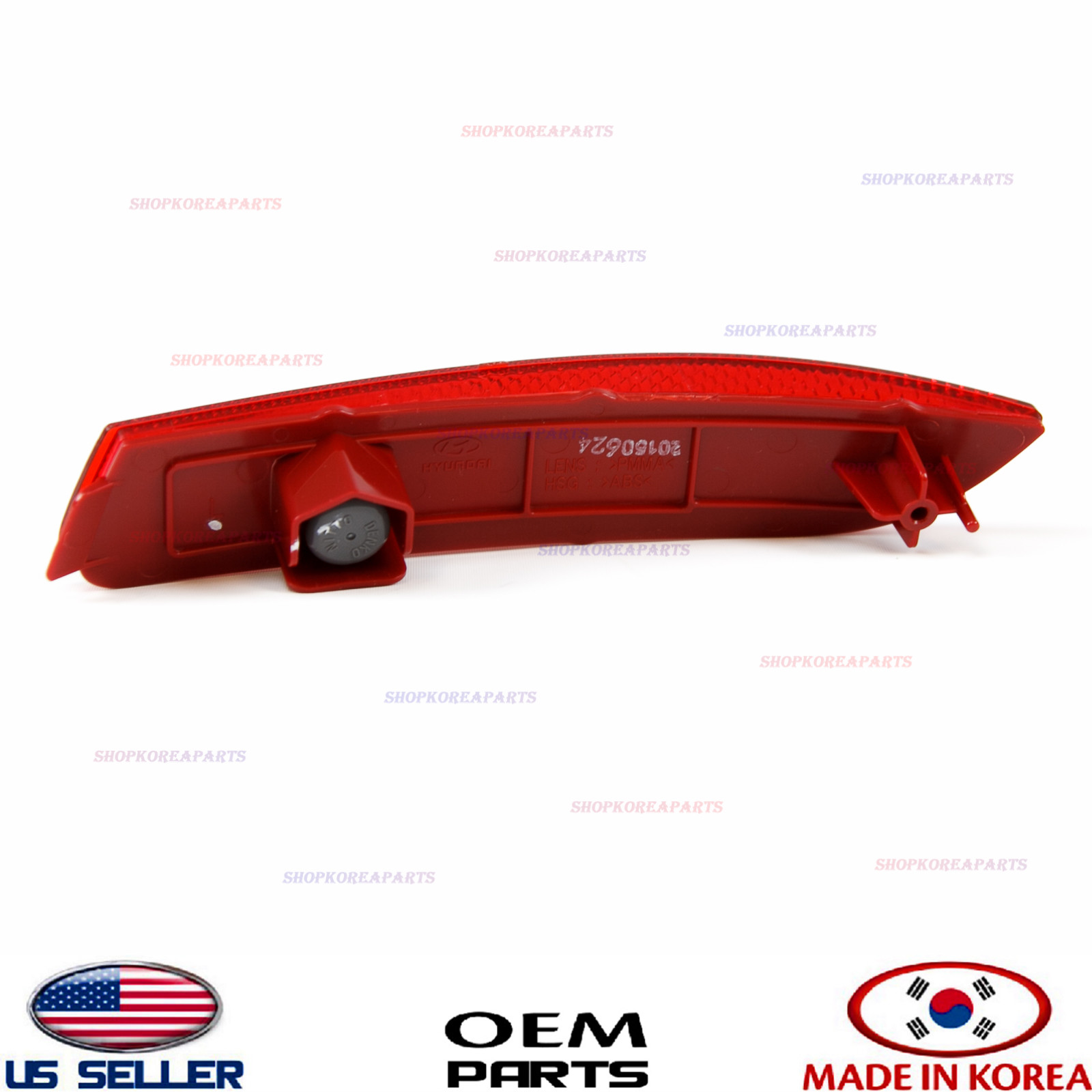 Reflector Bumper Rear Left Driver 924053J200 OEM Hyundai Veracruz 2007 ...