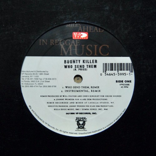 MAXI 33 TOURS - BOUNTY KILLER - WHO SEND THEM - VP RECORDS - 1996 - TBE ...