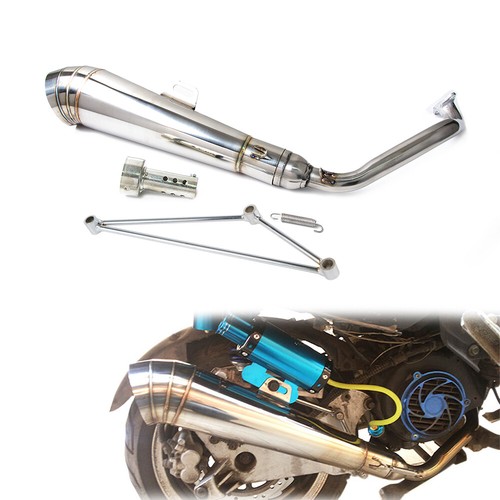 Full GY6 Exhaust Muffler System Pipe Stainless Steel with Removable DB ...