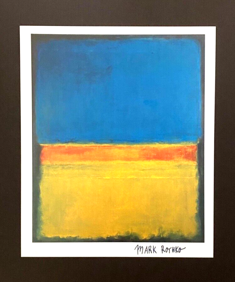MARK ROTHKO + SIGNED PRINT + ABSTRACT ART + EXPRESSIONIST + MINIMALIST ...