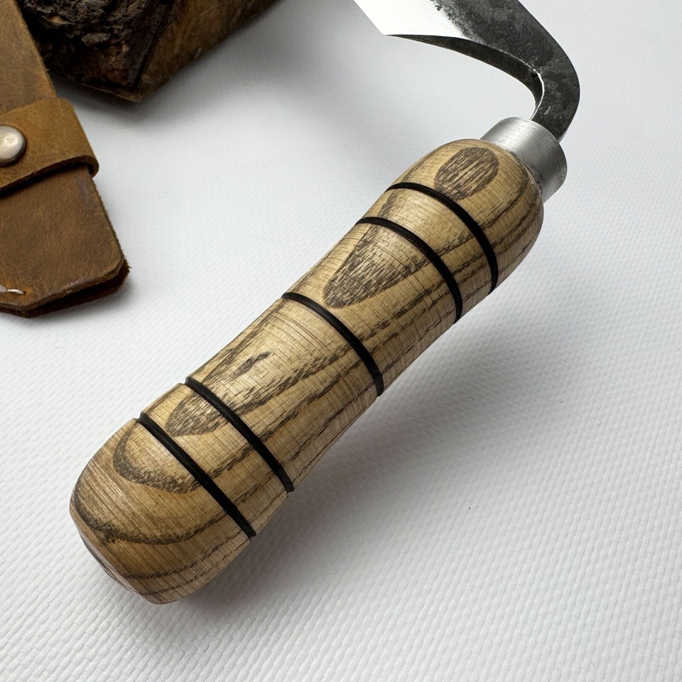 Draw Knife – Hand-Forged 52100 Carbon Steel, Ash Handles, Ready for ...
