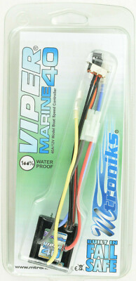 Mtroniks Viper Marine 40 Amp Waterproof Boat ESC Speed Control W/ Fail ...