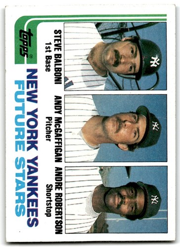 1982 Topps Yankees Future Stars - Steve Balboni/McGaffigan/Robertson ...