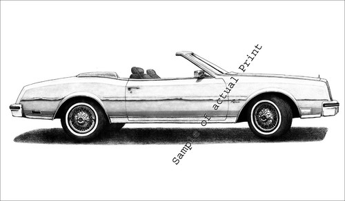 1982 1983 1984 1985 Buick Riviera Convertible drawing/picture/print ...