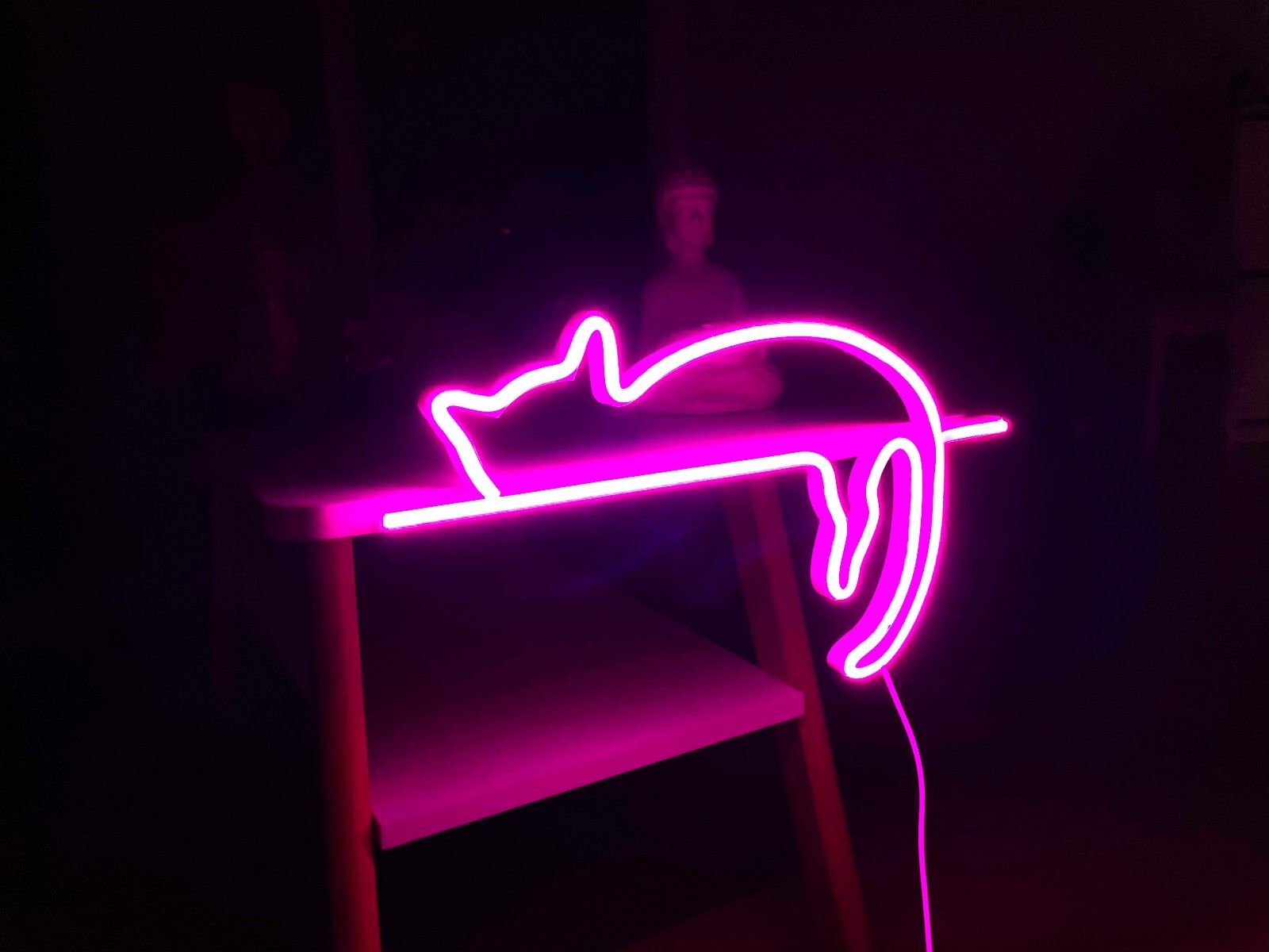 cat neon sign art decor Neon light wall art signs cute cat decor, gift ...