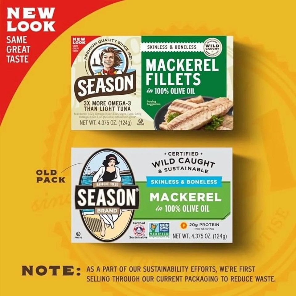 Season Mackerel in Olive Oil, Salt Added, 4.375 oz Can | eBay