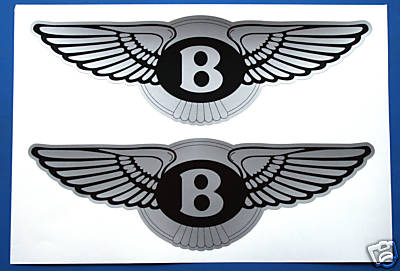 Bentley logo silver stickers decals | eBay