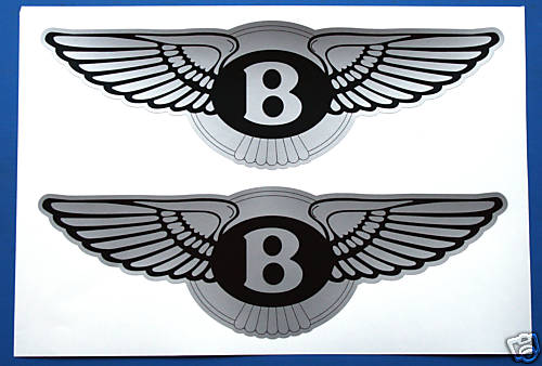 Bentley logo silver stickers decals | eBay