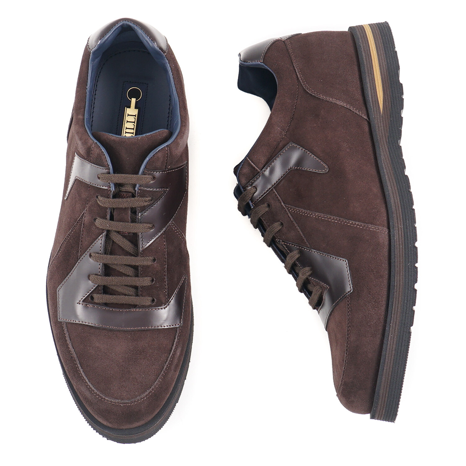 Zilli Soft Suede Sneakers with Smooth Calf Leather Details 12.5 (Eu 45. ...