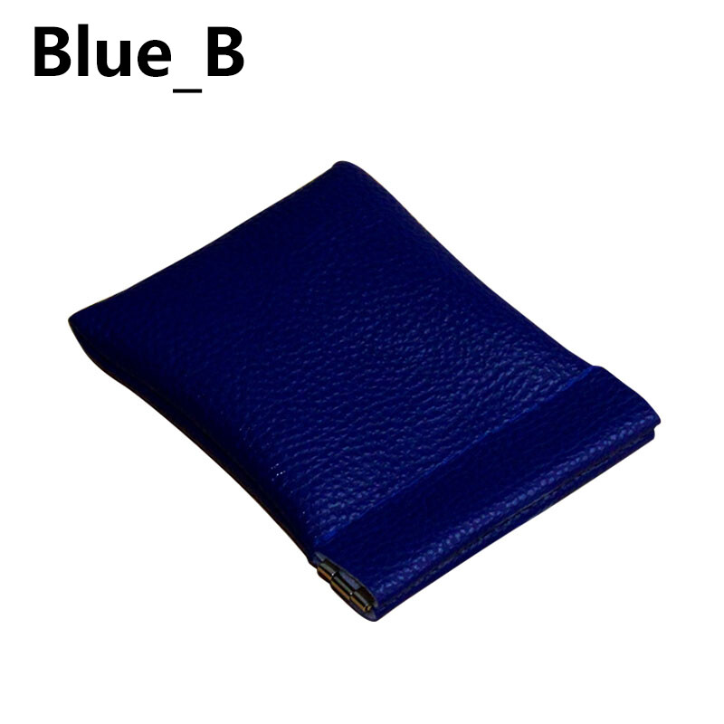 Leather Small Coin Purse Pouch Snap Top Wallet Metal Spring Closure ...