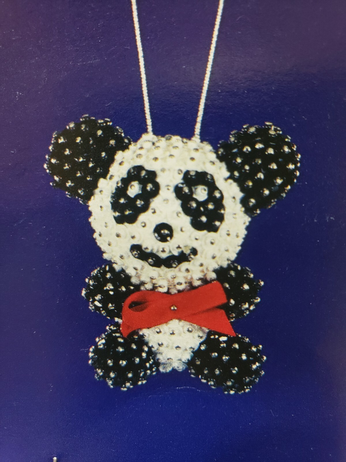 Lee Wards PERKY PANDA (2) Christmas Ornament Kit 1977 Vintage NEW NOS ...