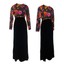 Vtg Vintage 1960s 60s Bernie Bee Black Velvet Poppy Print Cocktail Maxi ...