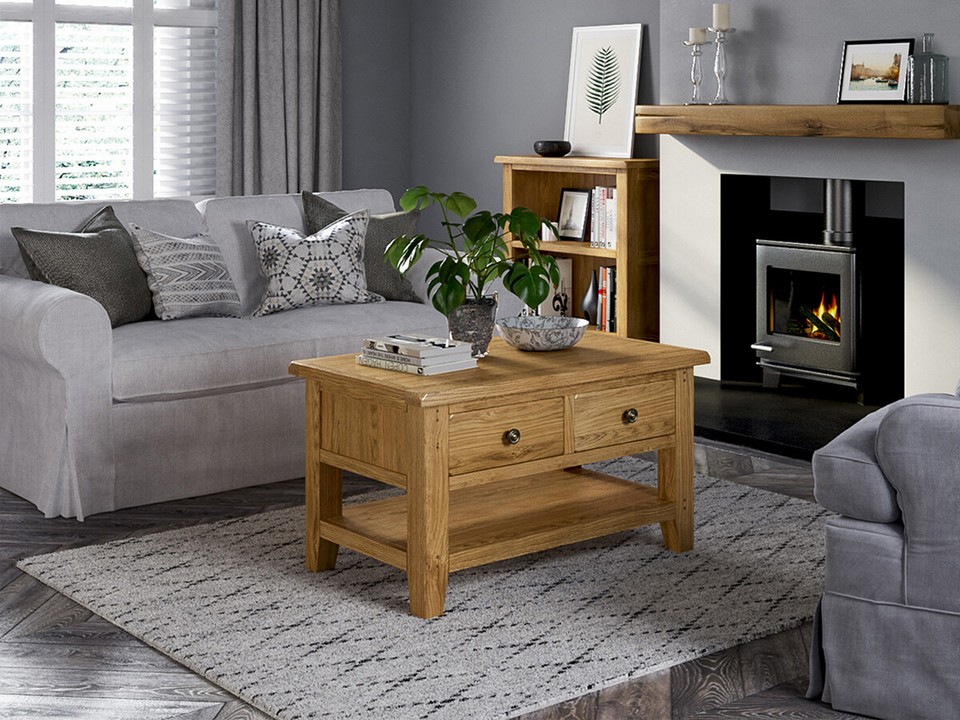 Oak Extra Large TV Unit – Abbey Oak 210cm Long Rustic Media Stand ...