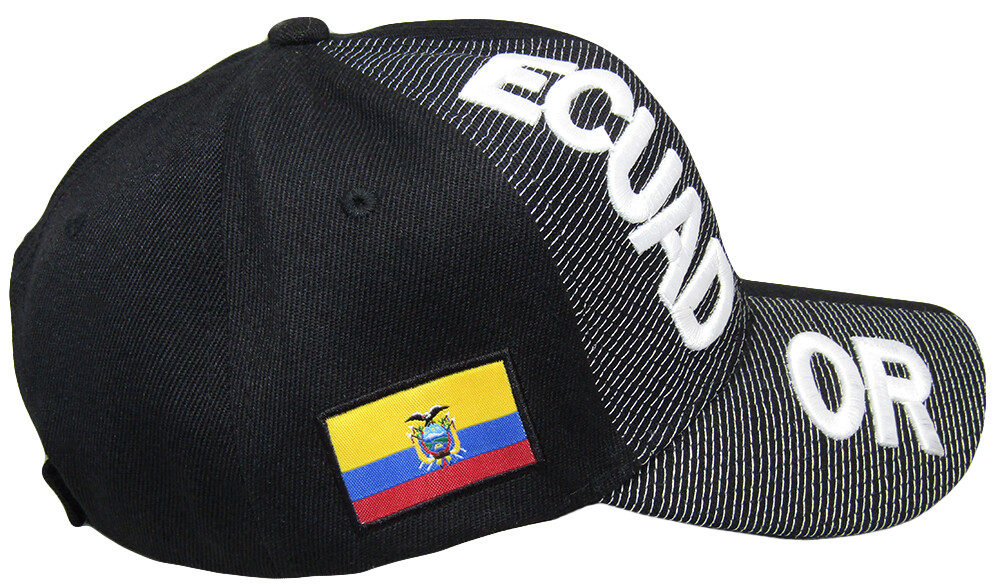 Ecuador Country Black White Letter Crest 3-D Patch On Side Embroidered ...