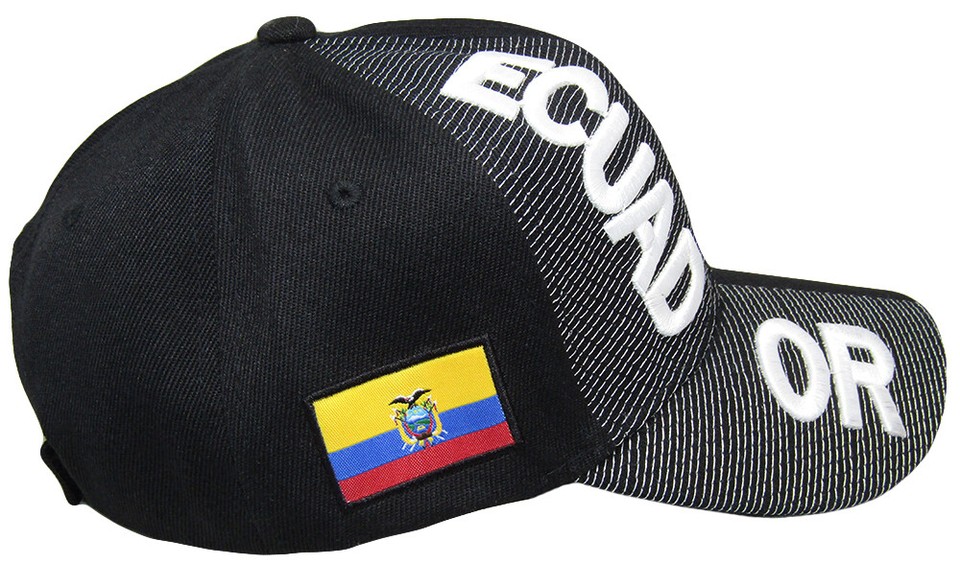 Ecuador Country Black White Letter Crest 3-D Patch On Side Embroidered ...