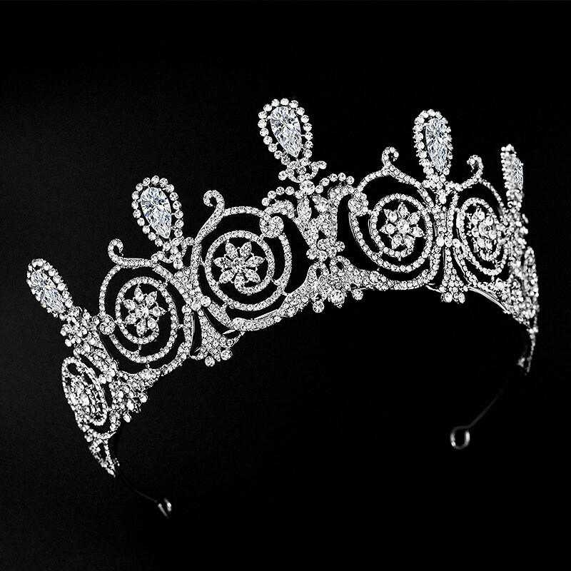 7.5cm Tall CZ Crystal Wedding Bridal Queen Princess Prom Tiara Crown ...