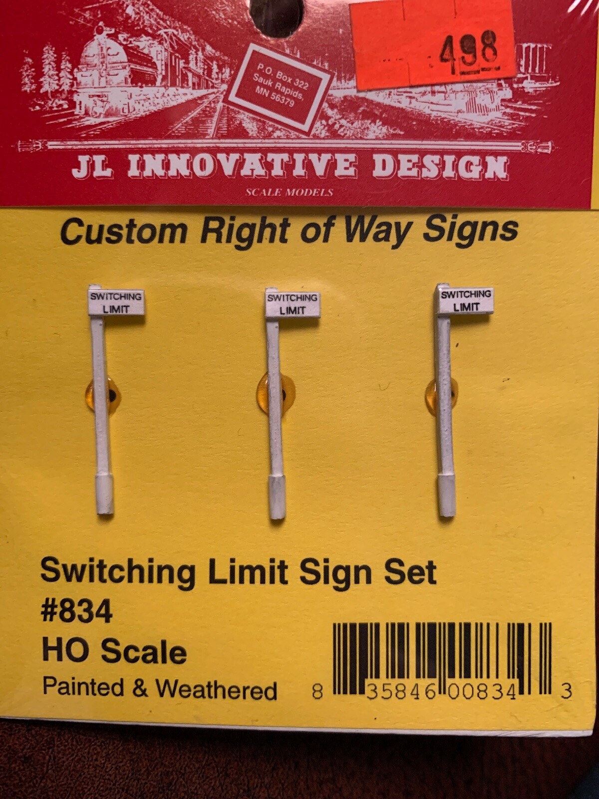 JL Innovative HO Custom Right of Way Signs - Switching Limit Sign Set ...