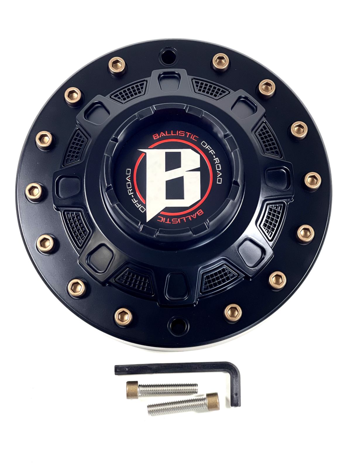 Ballistic Matte Black Bronze Rivets Wheel Rim Center Cap CAP BL-02 (1 ...