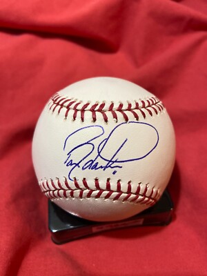 BARRY LARKIN AUTOGRAPHED SIGNED MAJOR LEAGUE BASEBALL OML CINCINNATI ...