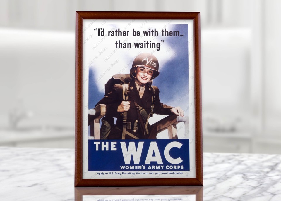 American WAC Propaganda Poster - Womens Army Corps, WWII WAC Recruiting ...