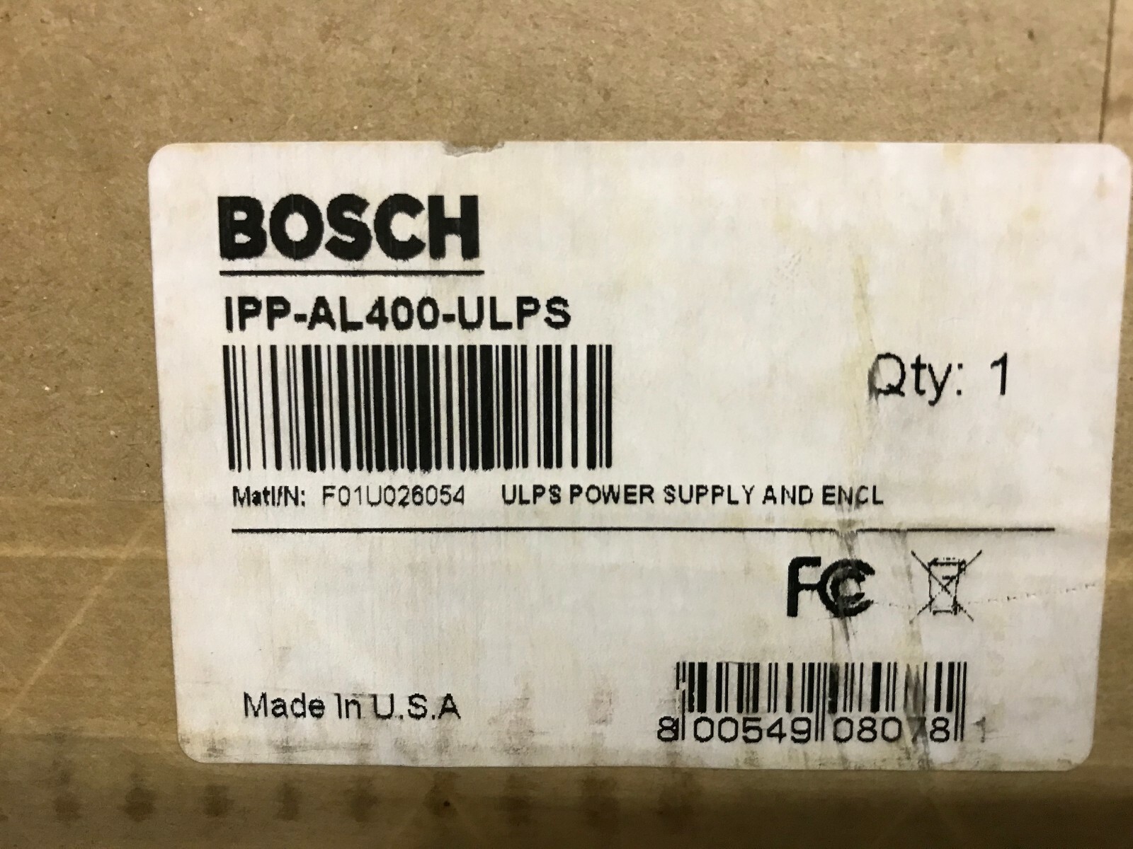 NEW Bosch IPP-AL400-ULPS ULPS Power Supply in Red Enclosure | eBay