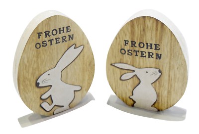3D Ei mit Hase zum heraus nehmen 2er Set Holz Dekoration Ostern ...