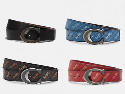 NWT Coach Signature Buckle Cut To Size Reversible Belt 38 Mm for men ...