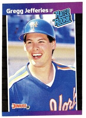 1989 Donruss #35 Gregg Jefferies RC Mets Baseball Rookie Card Rated ...