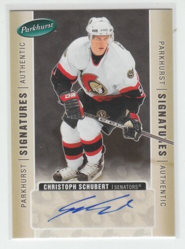 2005-06 Parkhurst Signatures Christoph Schubert #CS Rookie Auto | eBay