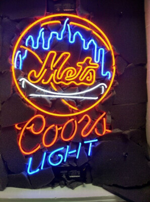 New York Mets Light Beer Neon Sign 24x20 Home Bar Sport Pub Store Wall ...