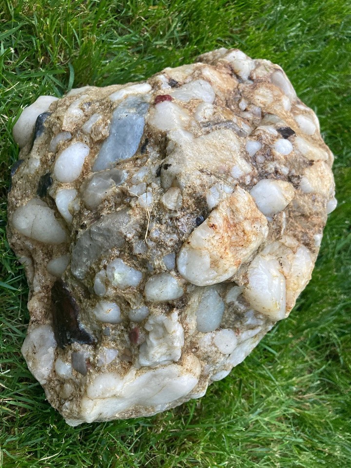 Mega Michigan Puddingstone Quartzite Jasper Quartz Blue Plum White 33lb ...