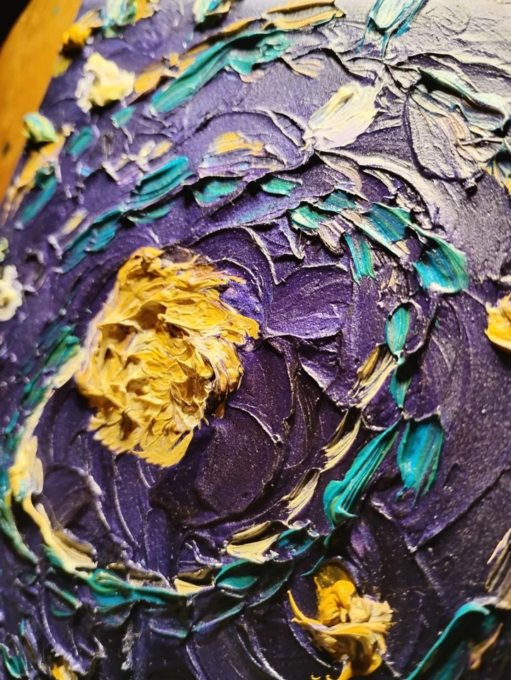 Dally 🌜 Original Moon Oil On Canvas Painting Signed by Artist | eBay