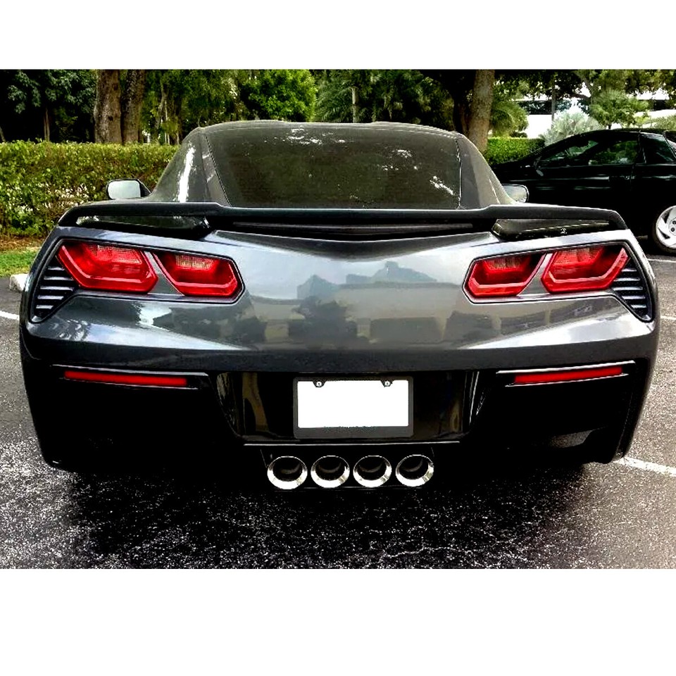 PAINTED BLACK FOR 2014-2019 CHEVROLET CORVETTE C7 High-Rise Style Rear ...