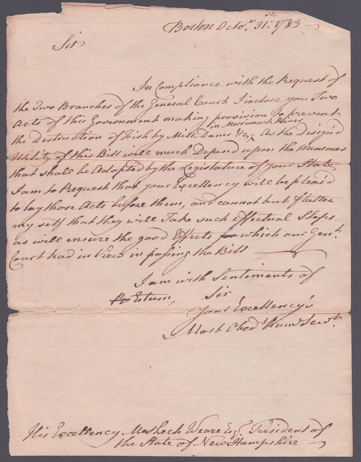 JOHN HANCOCK - AUTOGRAPH LETTER UNSIGNED 10/31/1783 | eBay
