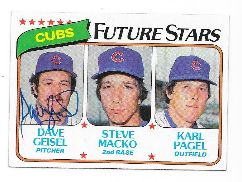 DAVE GEISEL 1980 TOPPS AUTOGRAPHED SIGNED # 676 CHICAGO CUBS | eBay