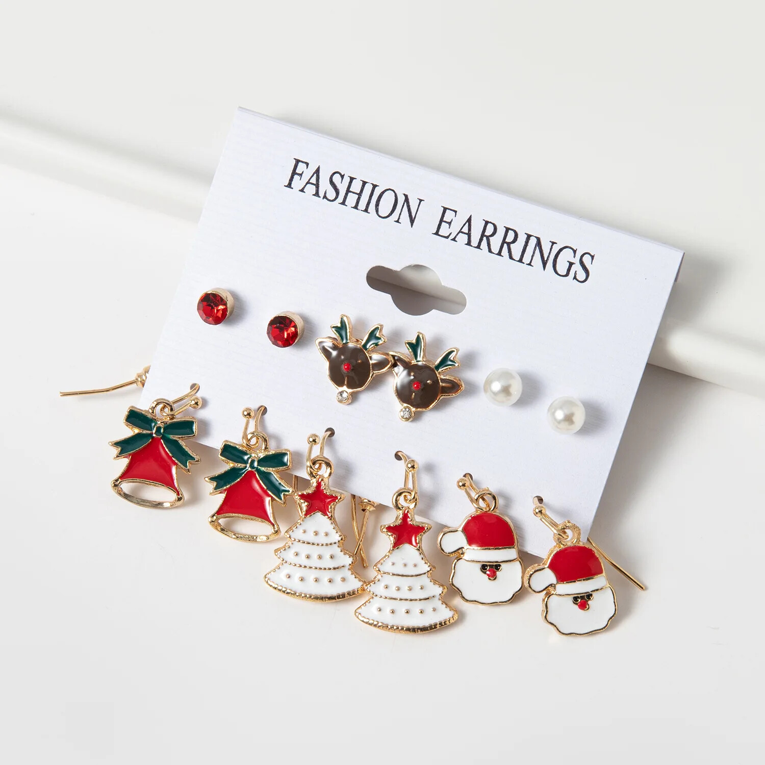 6 Pairs Christmas Earrings for Women Girls Holiday Fashion Jewelry | eBay