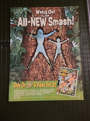 George Of The Jungle 2 Disney Print Ad 2003 8x11 Great To Frame | eBay