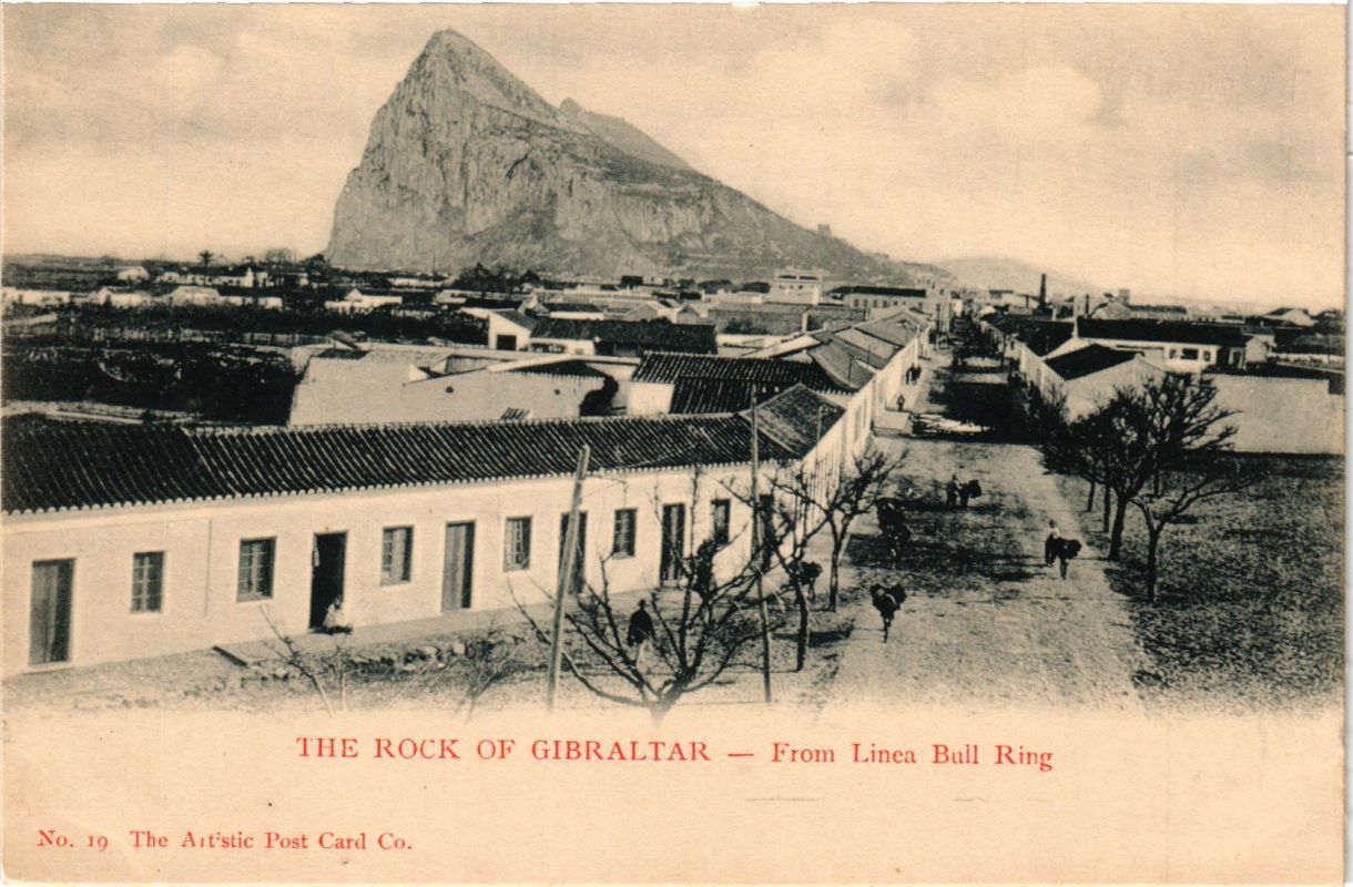 CPA Gibraltar-The Rock of Gibraltar from Linea Bull Ring (320712) | eBay