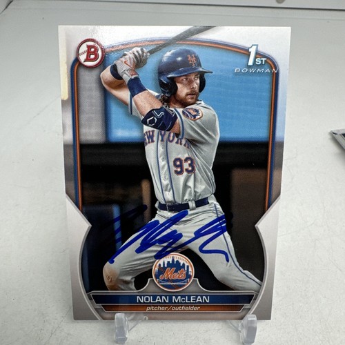 NOLAN MCLEAN New York METS RC 1st 2023 BOWMAN DRAFT #BD-96 Signed | eBay