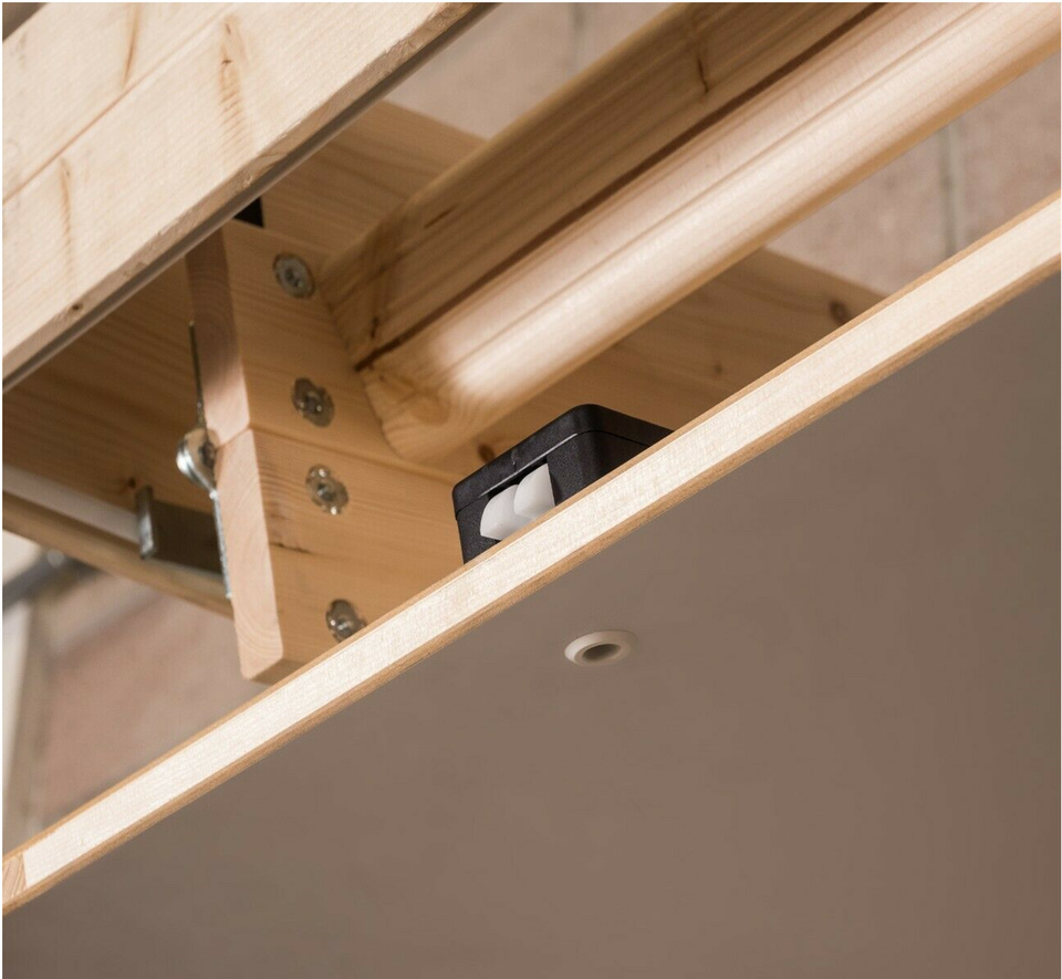 Wooden Loft Ladder Timber Pull Down Folding Frame Access Hatch 115 x ...