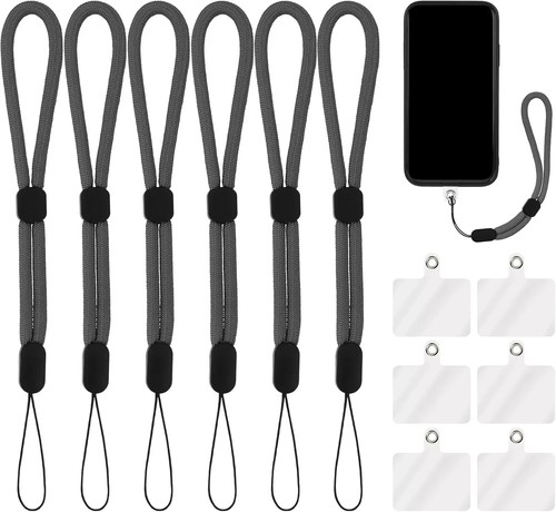 Hand Wrist Strap Lanyard with Tether Patch, 6 Pcs Adjustable Nylon ...