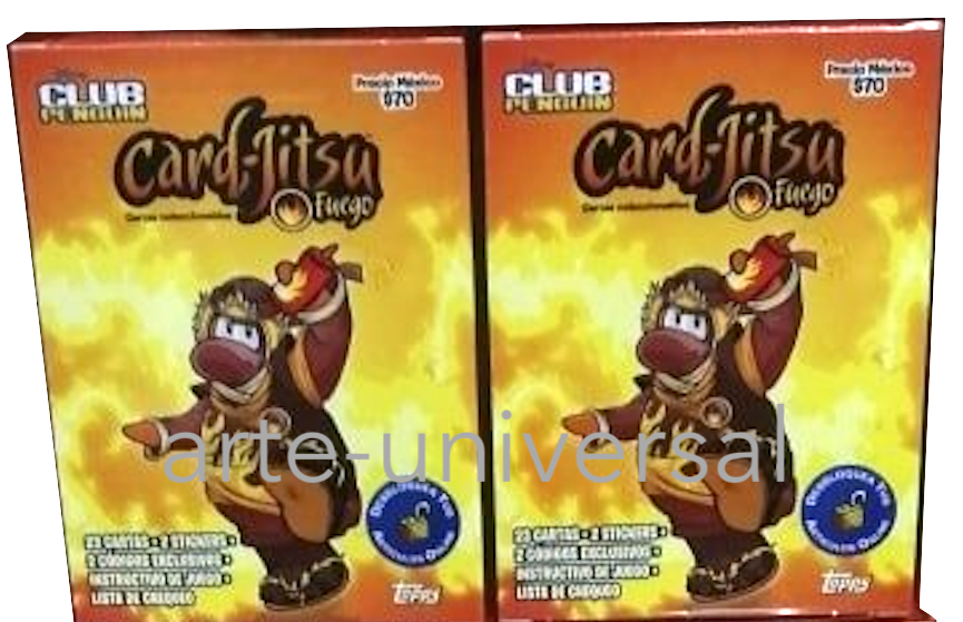 2 Decks lot - Topps Disney Club Penguin Cards CARD-JITSU FIRE TCG ...