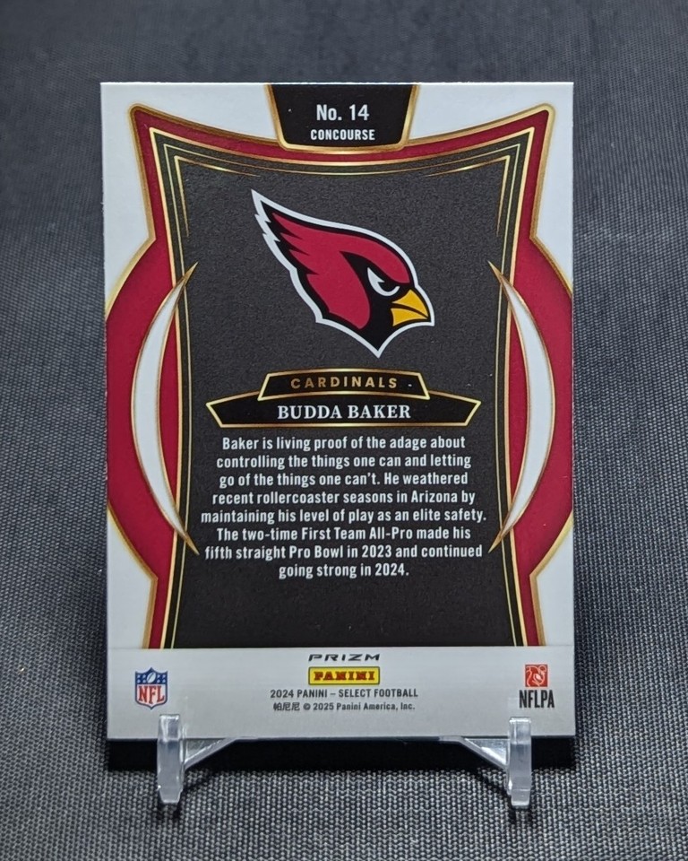 Budda Baker Concourse Level Silver Prizm 2024 Select Card #14 Arizona ...
