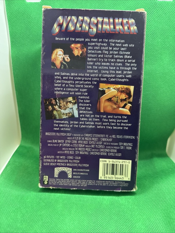 RARE Jeffrey Combs Cyberstalker aka The Digital Prophet VHS Troma Team ...