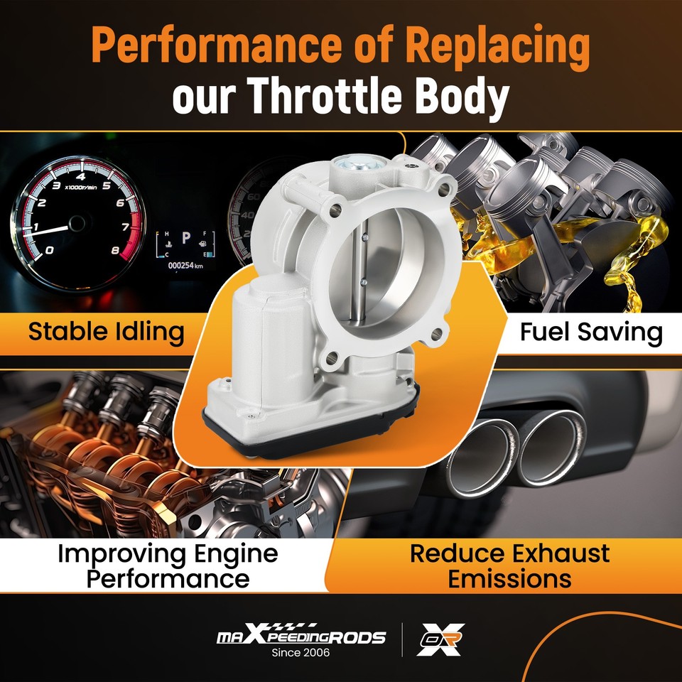 Throttle Body For Ford Edge Explorer F-150 Mustang 3.5 3.7L 2011-2018 ...
