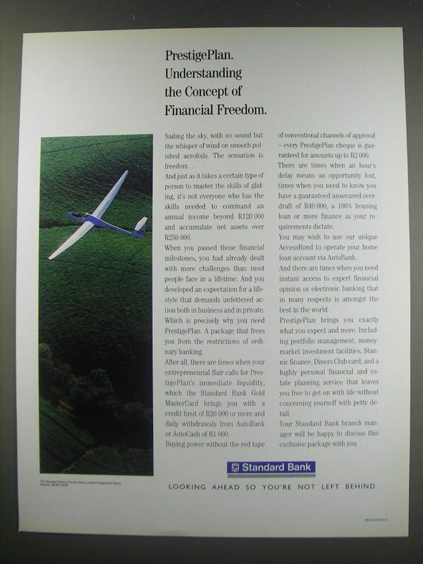 1991 Standard Bank Ad - PrestigePlan. Understanding concept of ...